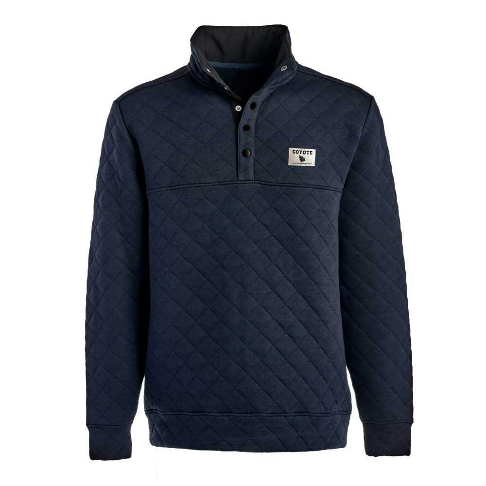 Quilted Snap Pullover Navy – Coyote Provisions